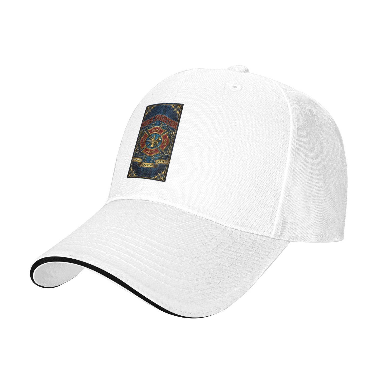 Men Women Firefighter Blue Baseball Cap Adjustable Sandwich Bill Dad ...
