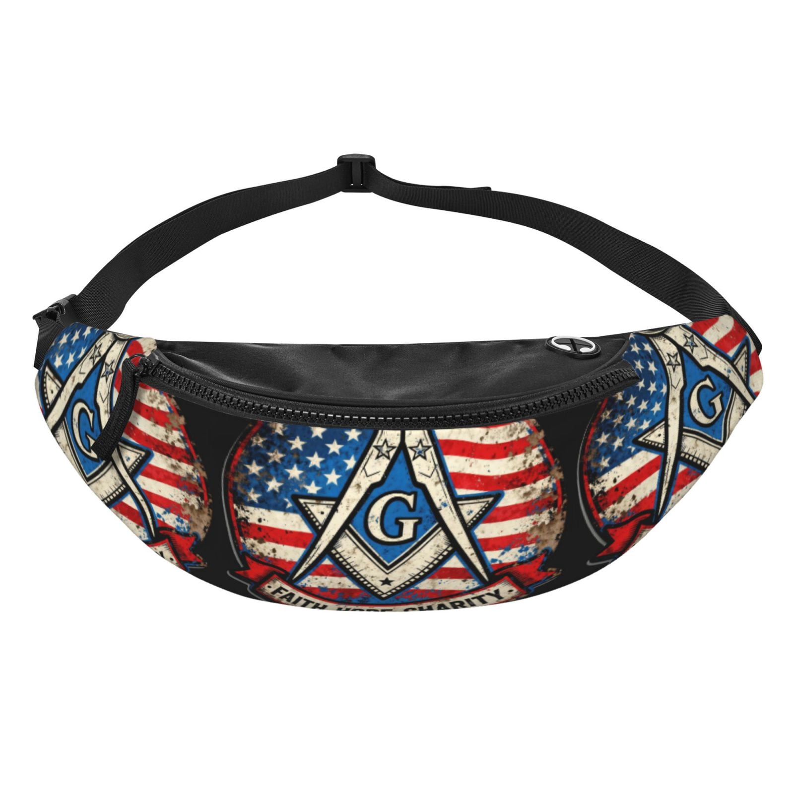 Men Women Freemason Flag Faith Hope Charity Fanny Pack Crossbody Waist ...