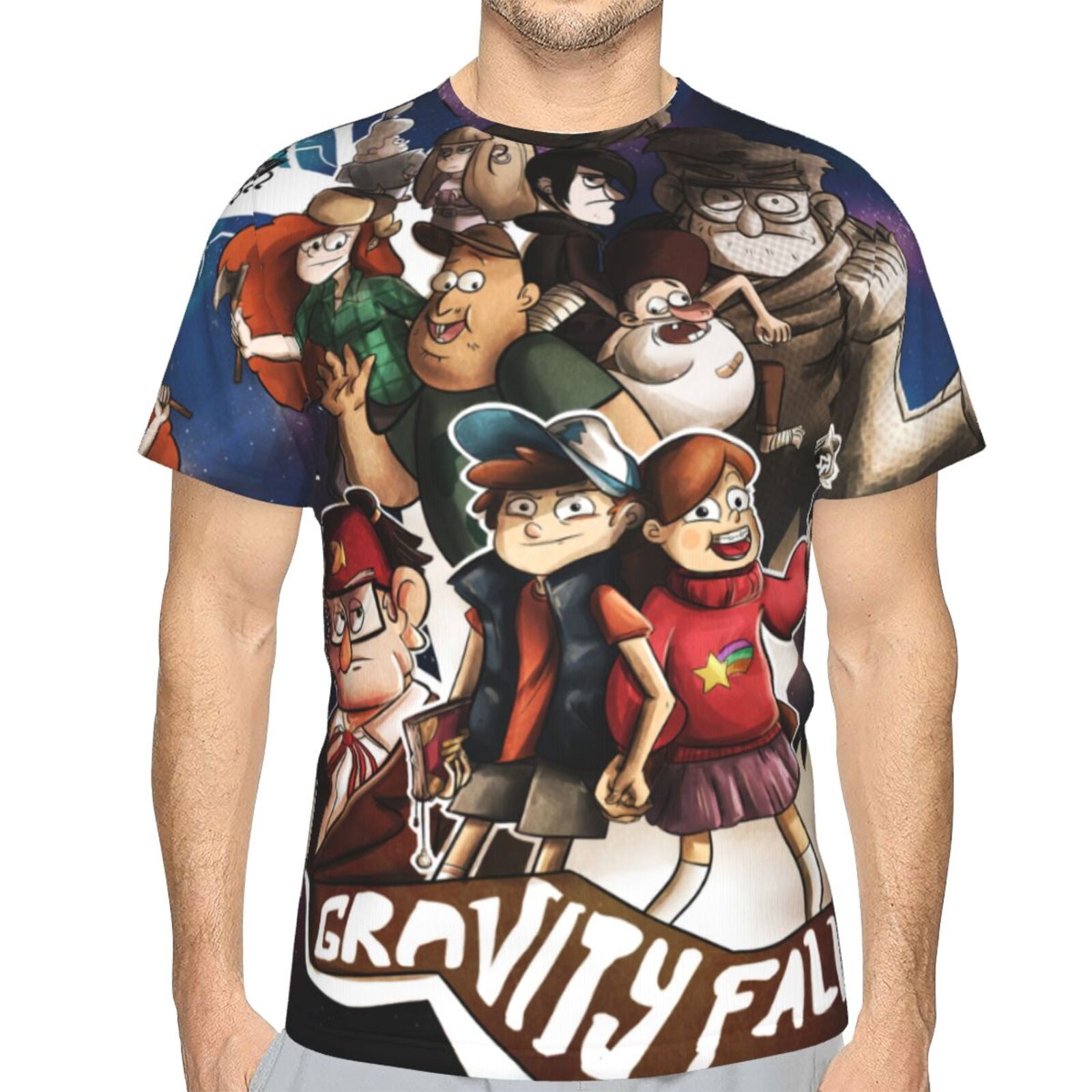 Men Women Gravity Fall Shirts Short Sleeve Cosplay Adults Anime T ...