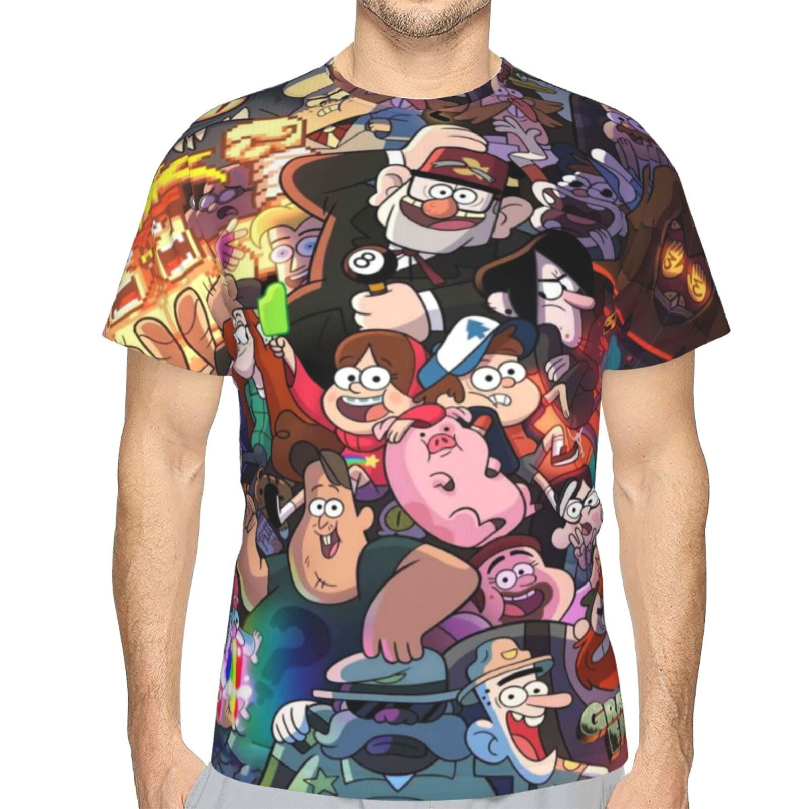 Men Women Gravity Fall Shirts Short Sleeve Cosplay Adults Anime T ...