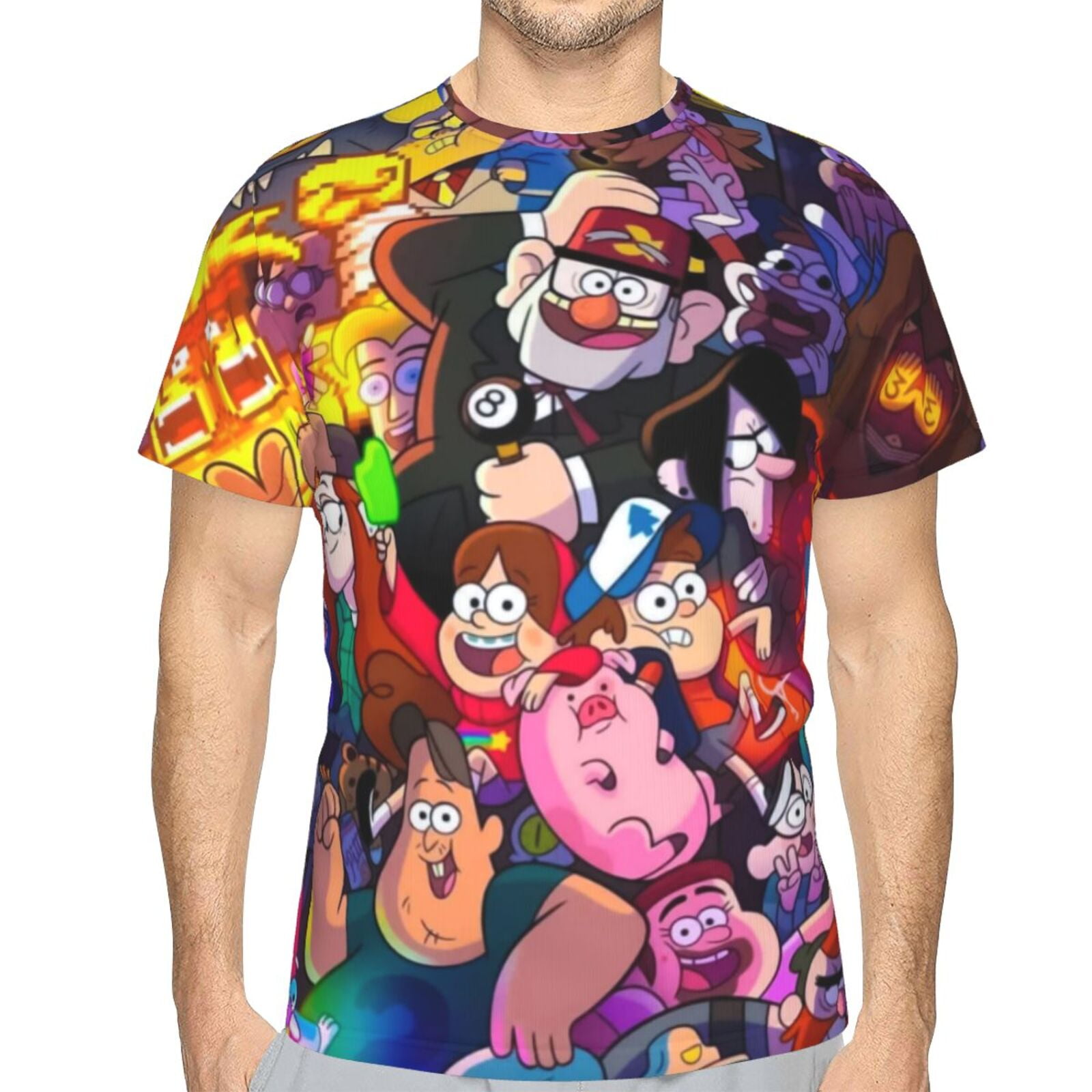 Men Women Gravity Fall Shirts Short Sleeve Cosplay Adults Anime T ...