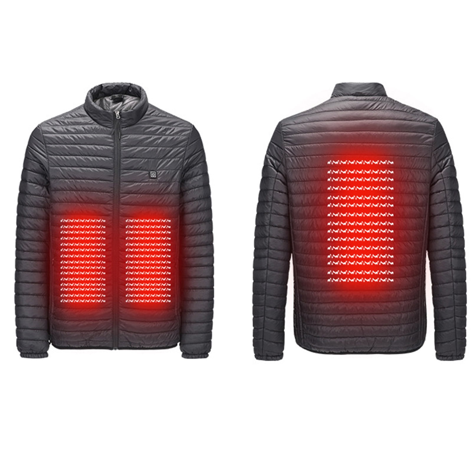Men Women Heated Coat Winter USB Charging Electric Warm Thick Outdoor ...