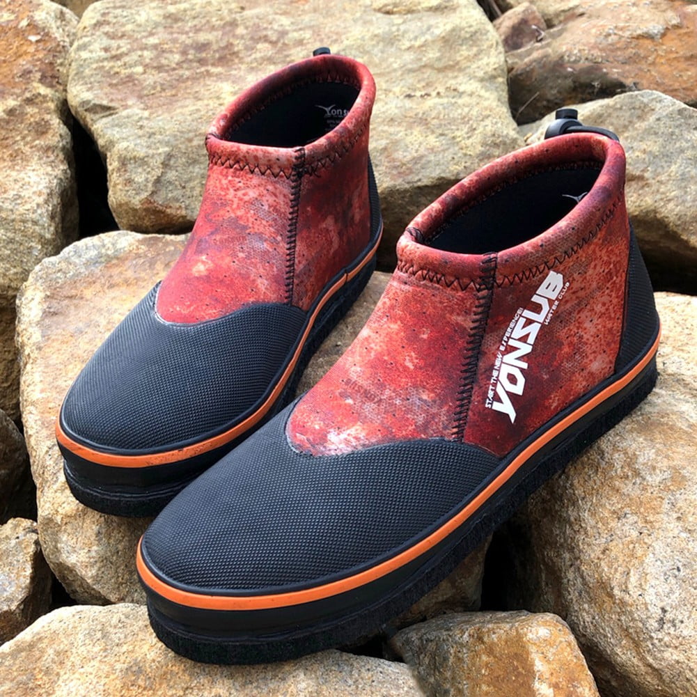 Men Women Hunting Fishing Boots 3mm Neoprene Self-lock Rock Fishing ...