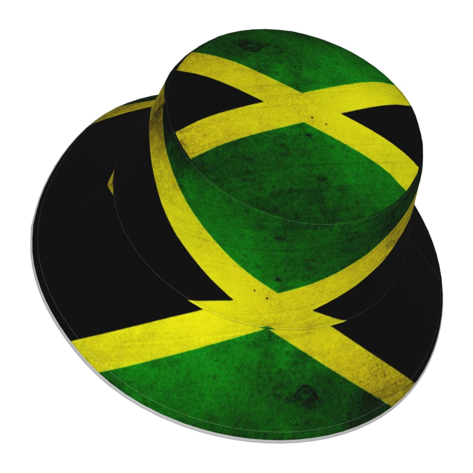 Men Women Jamaican-Flag Reflective Bucket Hat Reversible Runner Cap ...