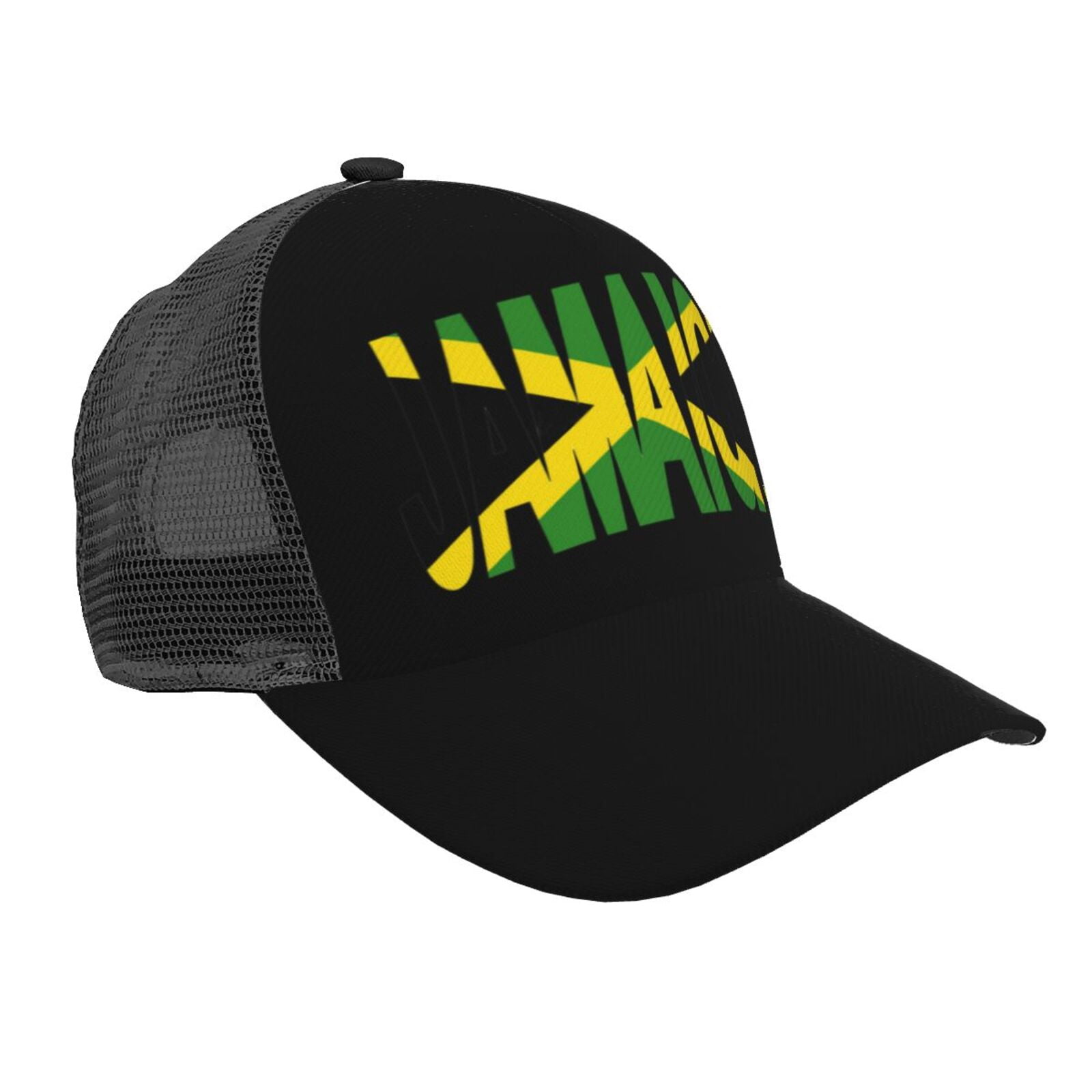 Men Women Jamaican Logo Trucker Hat Snapback Mesh Baseball Cap ...