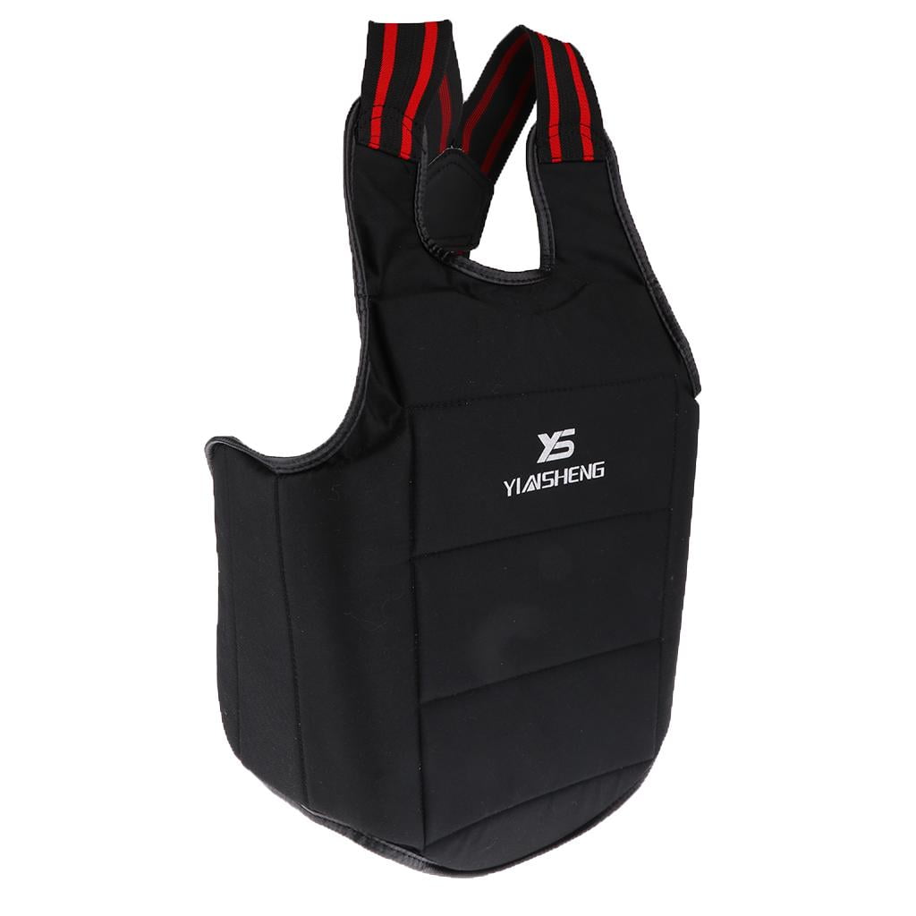 Men Women Karate Chest Guard Martial Art Sparring Gear Karate - Black ...