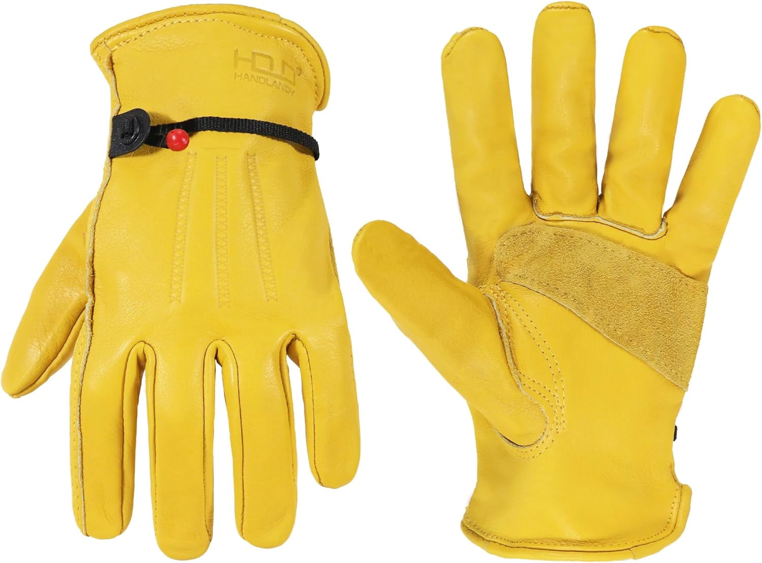 Men & Women Leather Gardening Gloves – Multi-Purpose Utility Work ...