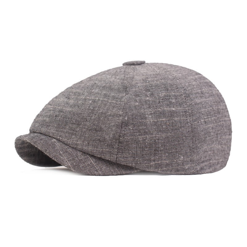 Men Women Linen Cotton Newsboy Octagonal Stretch Hat Golf Driving Ivy ...