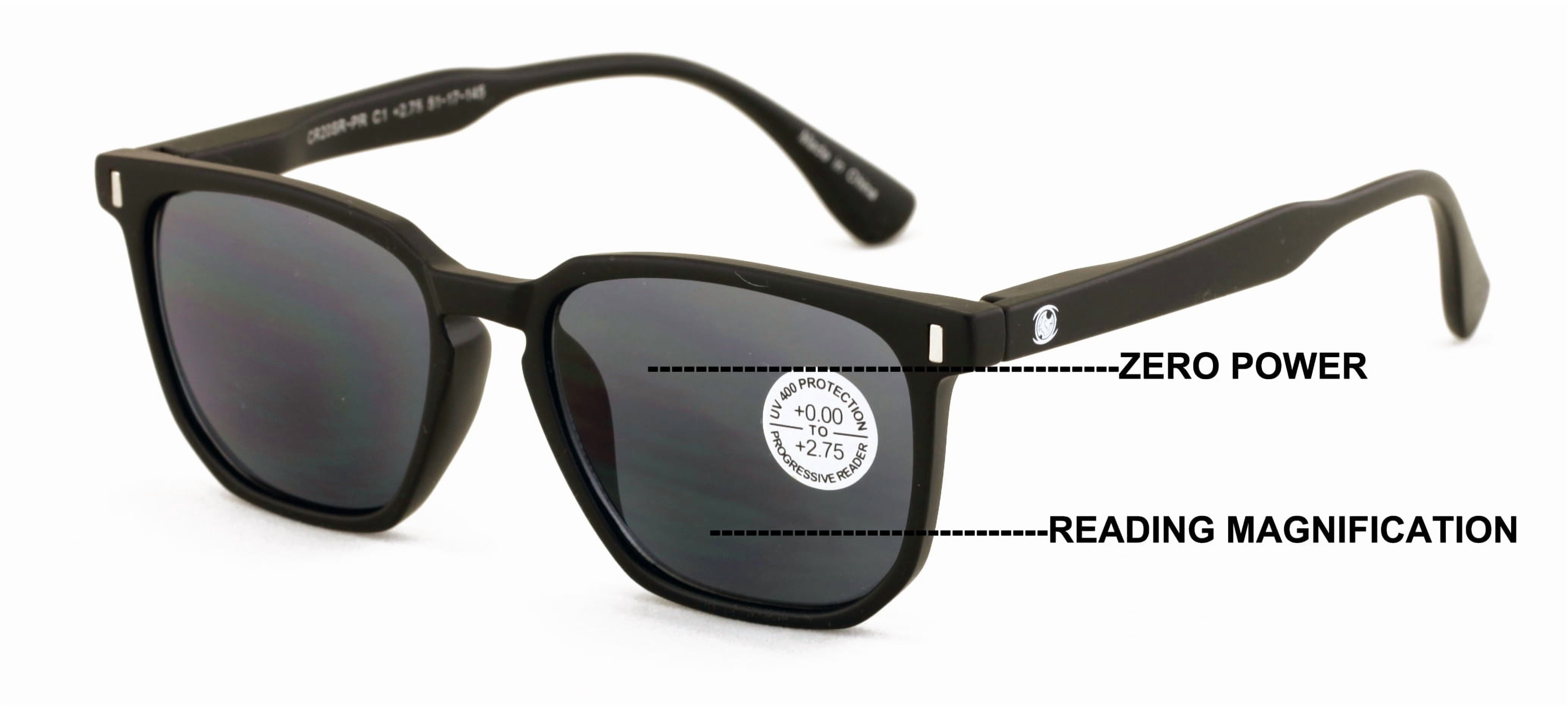 Men Women Matte Progressive Tinted Sunglasses Reader - UV Protection ...