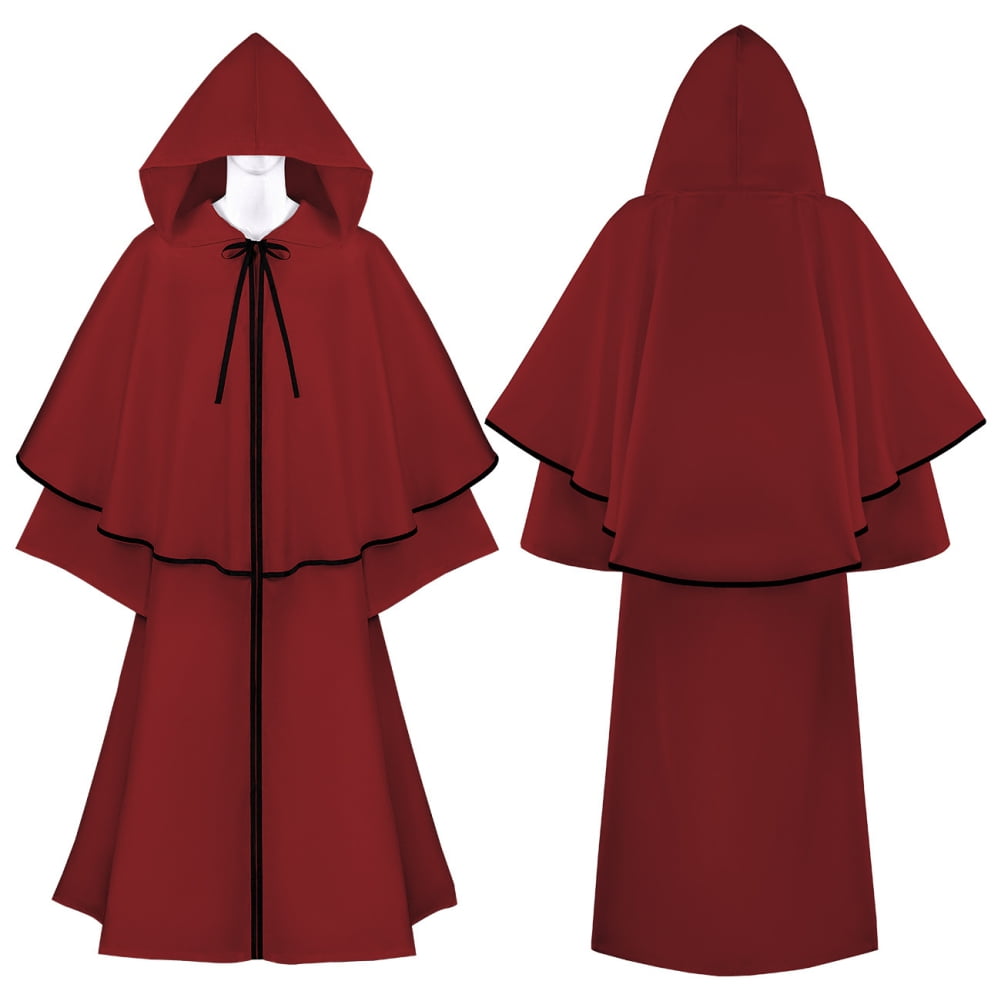 Hooded Cloak Cape for Halloween Christmas Role Play Cosplay Costume For ...