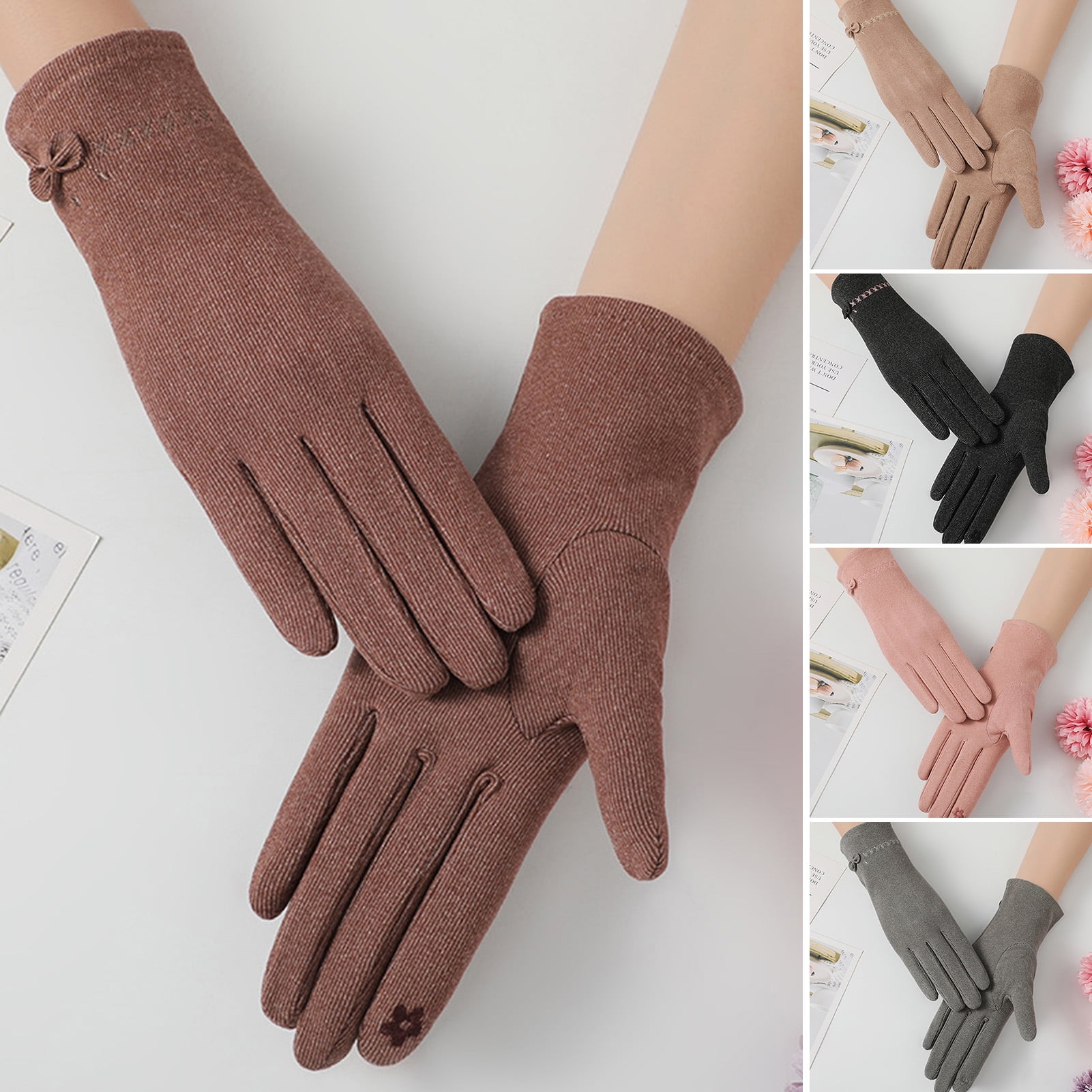 Men Women Merino Wool String Knit Liner Warm Gloves - Walmart.com