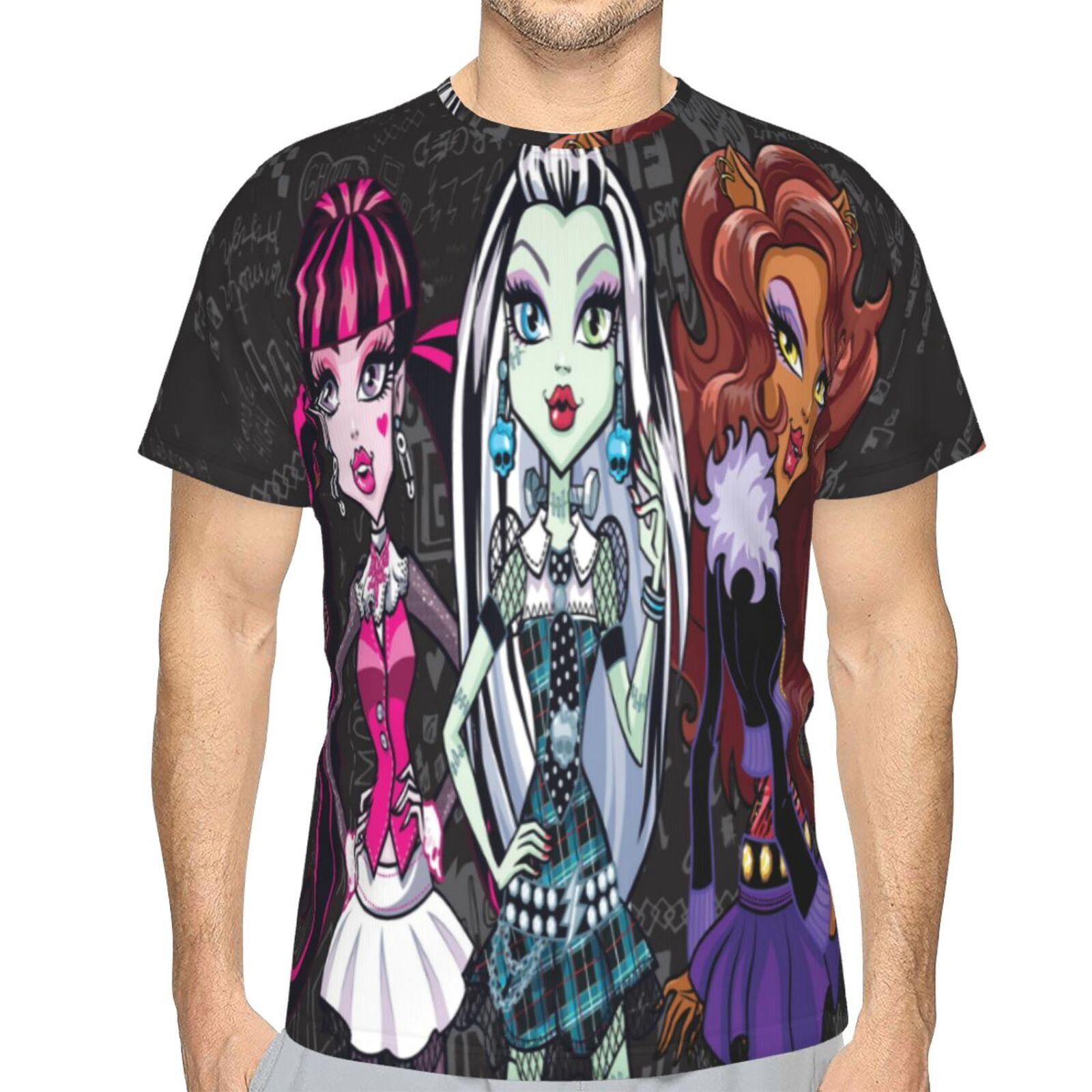 Men Women Mon-Ster High Shirts Short Sleeve Cosplay Adults Anime T ...