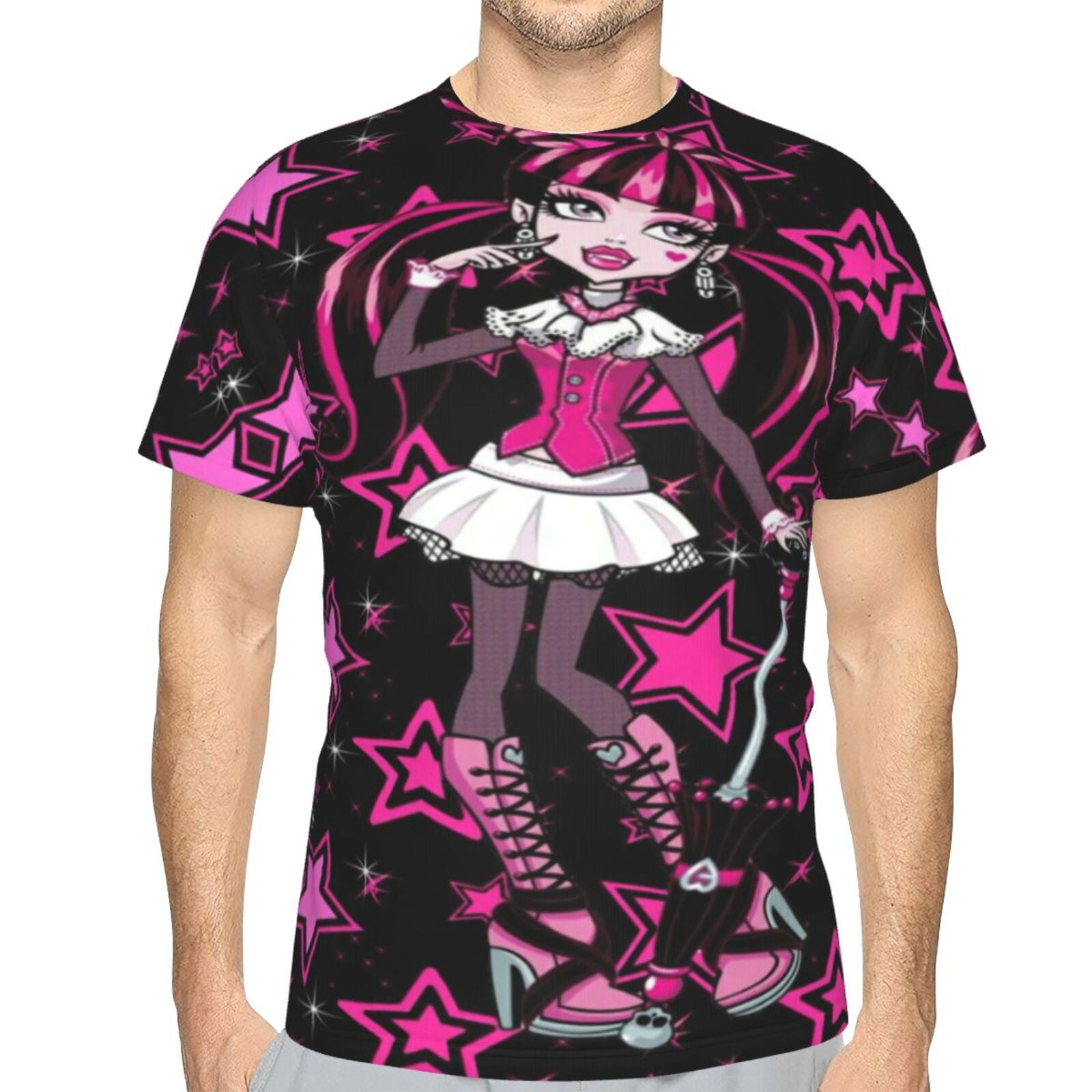 Men Women Mon-Ster High Shirts Short Sleeve Cosplay Adults Anime T ...