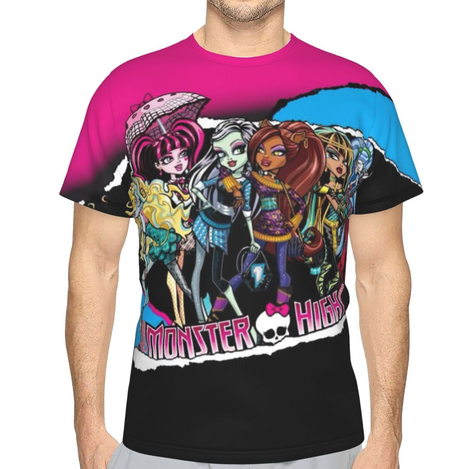 Men Women Mon-Ster High Shirts Short Sleeve Cosplay Adults Anime T ...