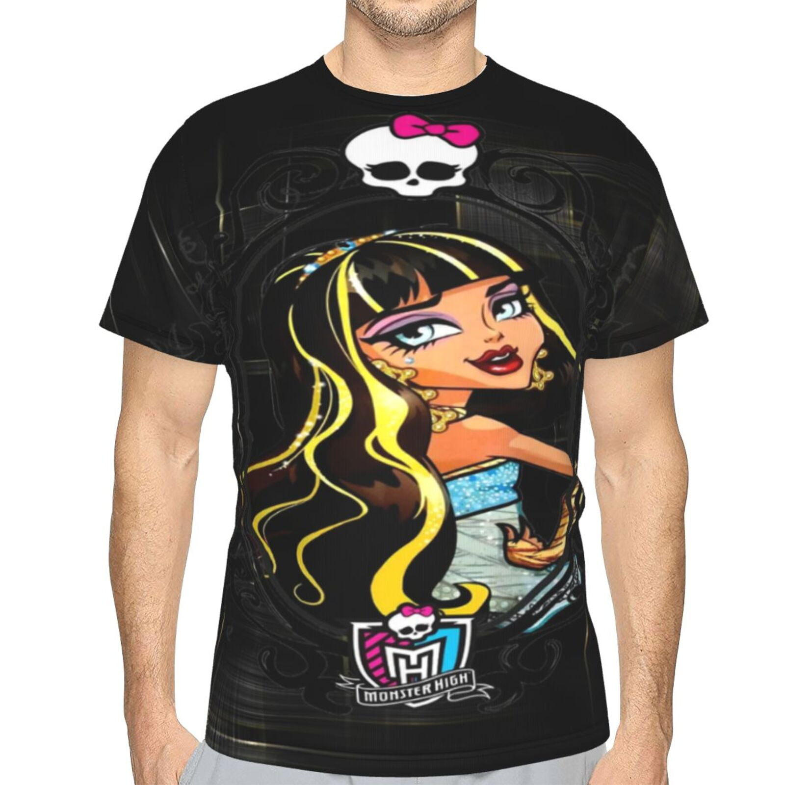 Men Women Mon-Ster High Shirts Short Sleeve Cosplay Adults Anime T ...