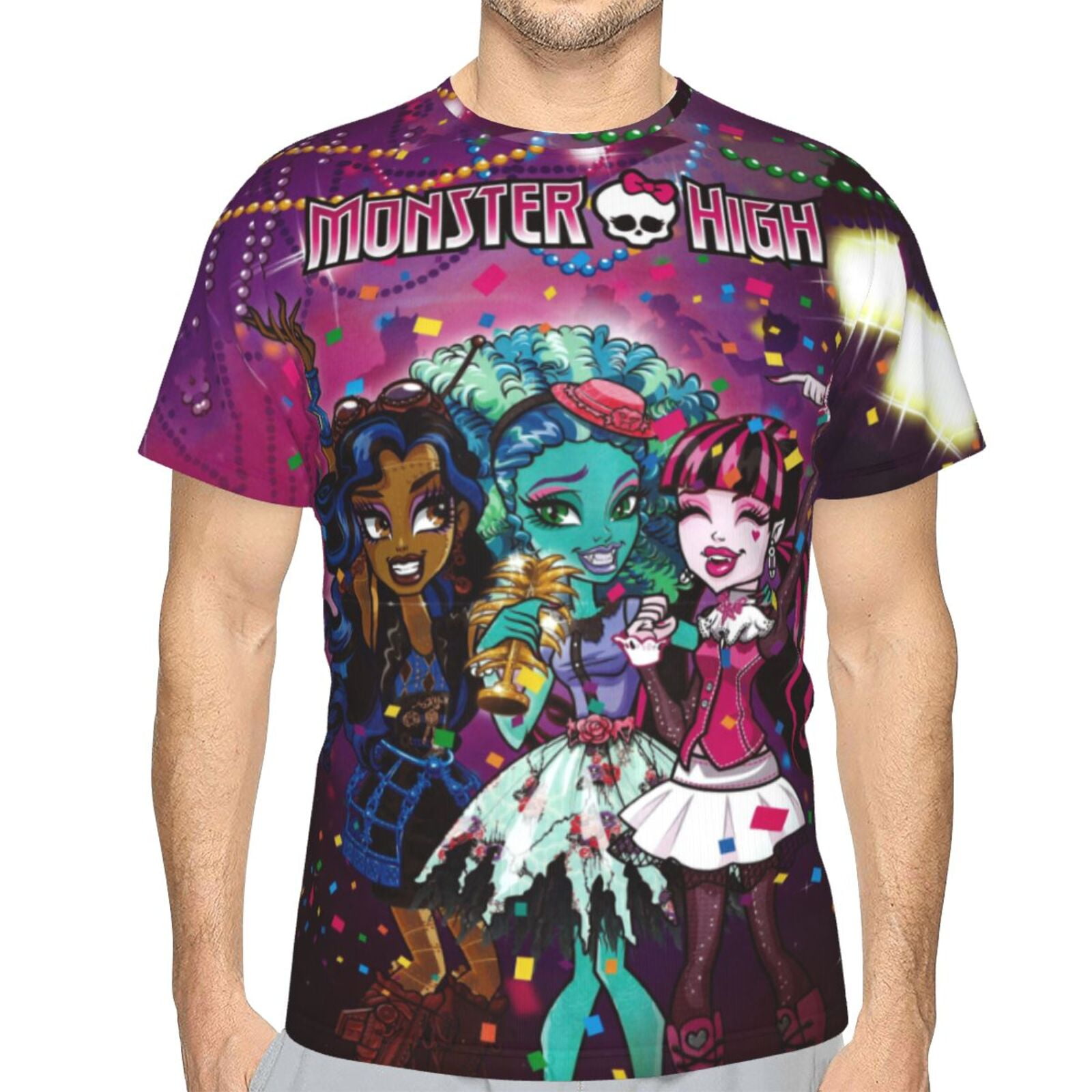 Men Women Mon-Ster High Shirts Short Sleeve Cosplay Adults Anime T ...