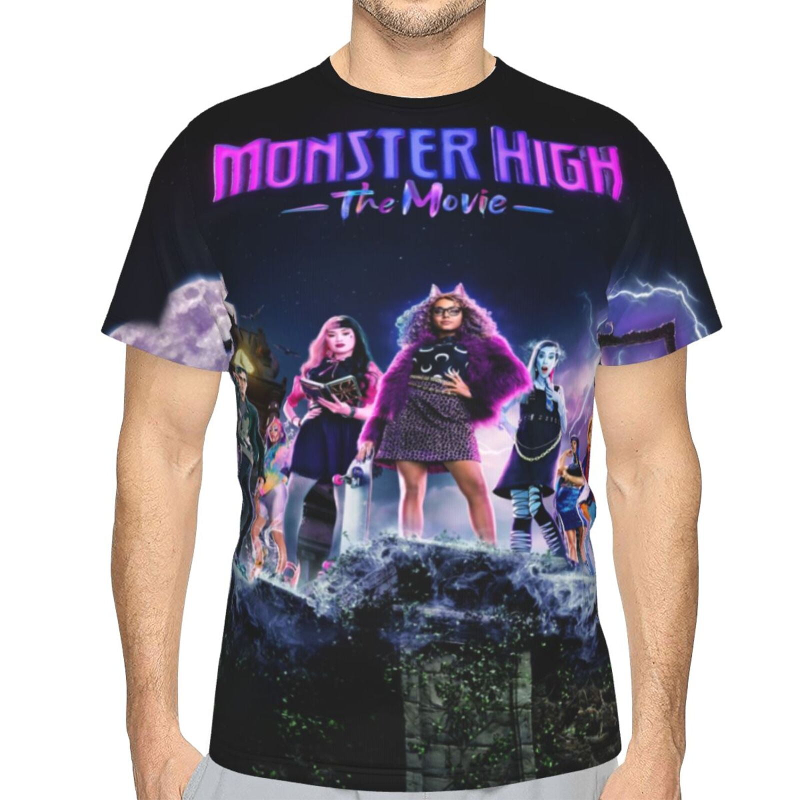 Men Women Mon-Ster High Shirts Short Sleeve Cosplay Adults Anime T ...