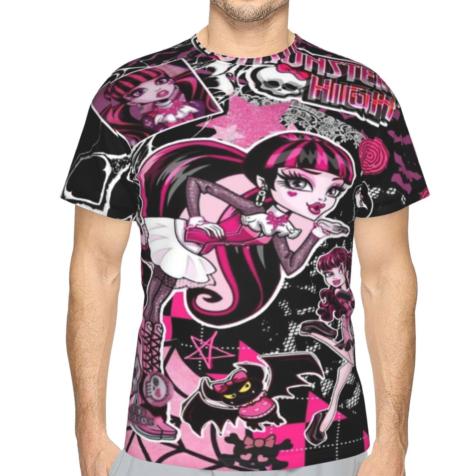 Men Women Mon-Ster High Shirts Short Sleeve Cosplay Adults Anime T ...