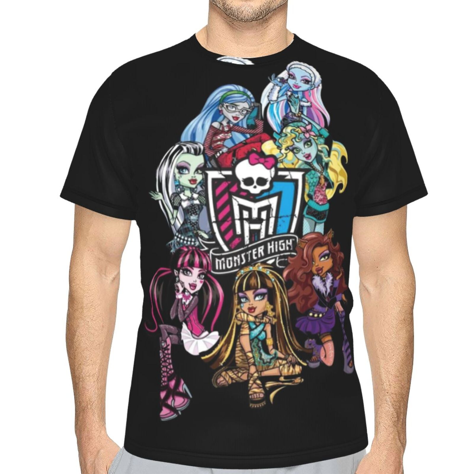 Men Women Mon-Ster High Shirts Short Sleeve Cosplay Adults Anime T ...