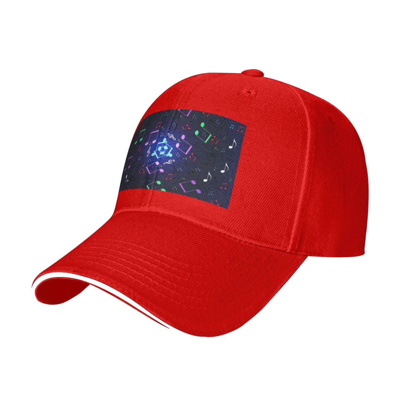 Men Women Musical Note Baseball Cap Adjustable Sandwich Bill Dad ...