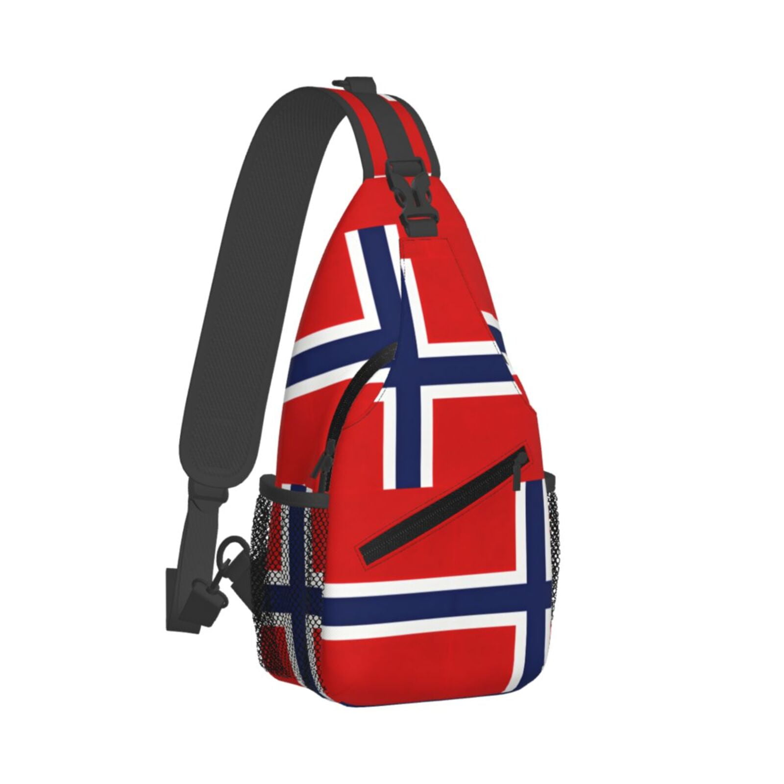 Men Women Norway Flag Sling Crossbody Chest Bag Backpack with ...