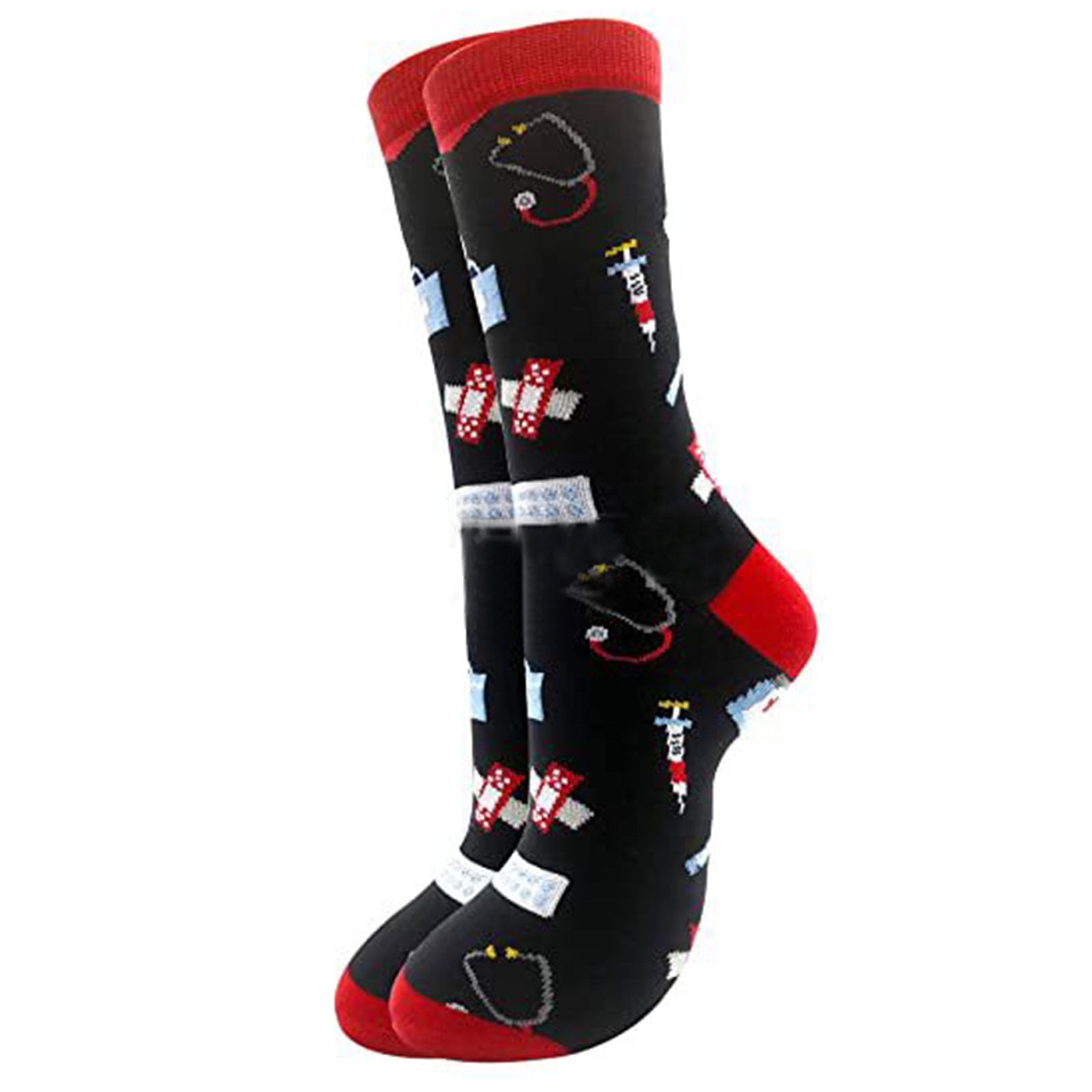 Men Women Novelty Cotton Crew Socks Doctor Nurse Funny for Pill ...