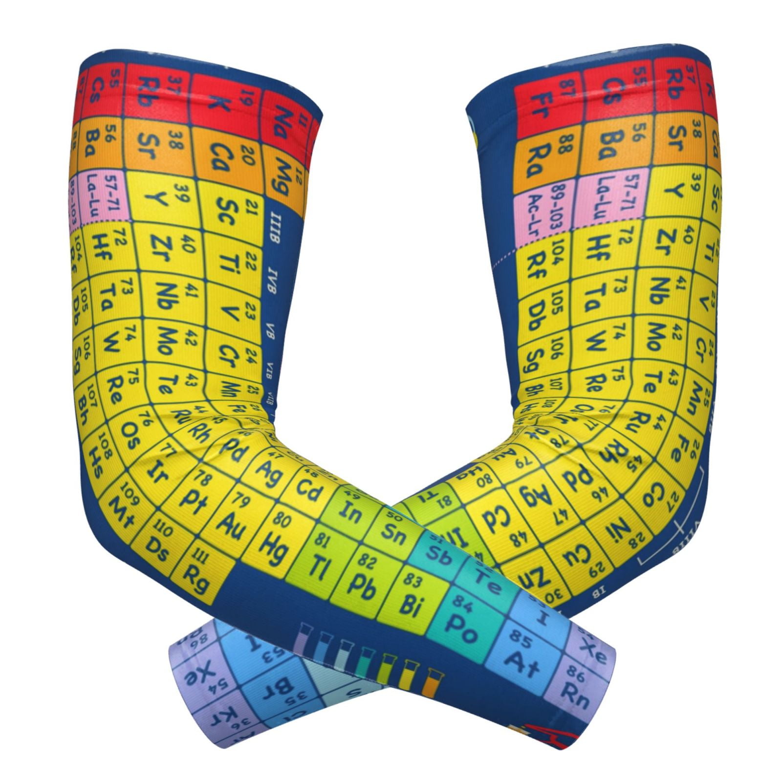 Men Women Periodic Table Elements Compression Arm Sleeves Cover Arms ...