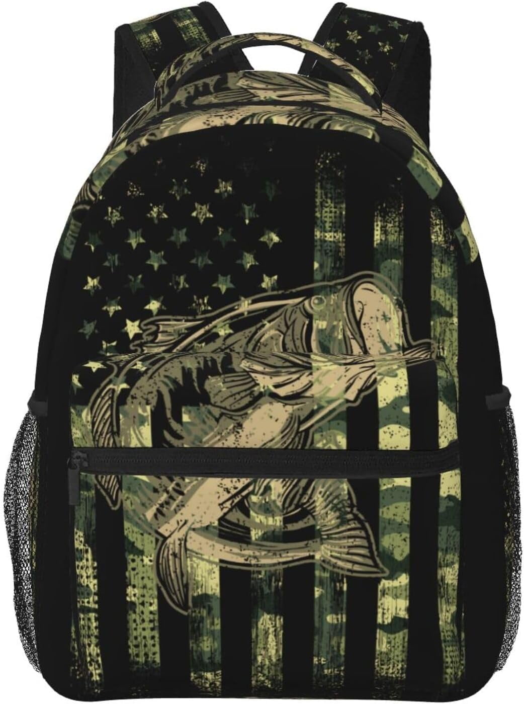 Men & Women Polyester Bass Fishing Hunting Camo Camouflage American ...