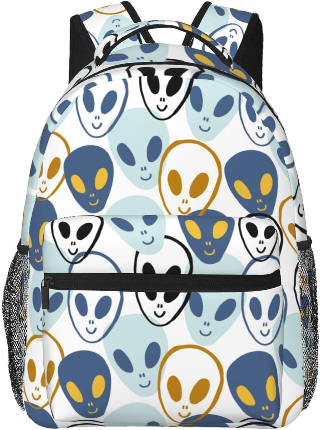 Men Women Polyester Childish Aliens Faces Ufo Alien 90S Style Daypack ...