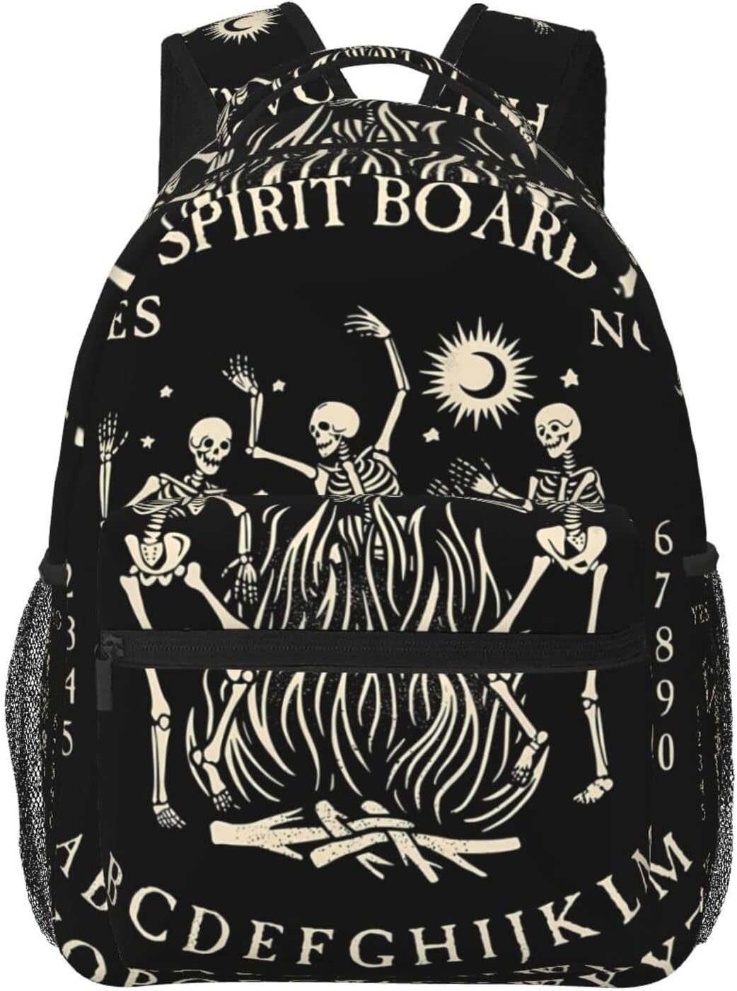 Men Women Polyester Witch Magic Spirit Board Sun Moon Fire Skull ...