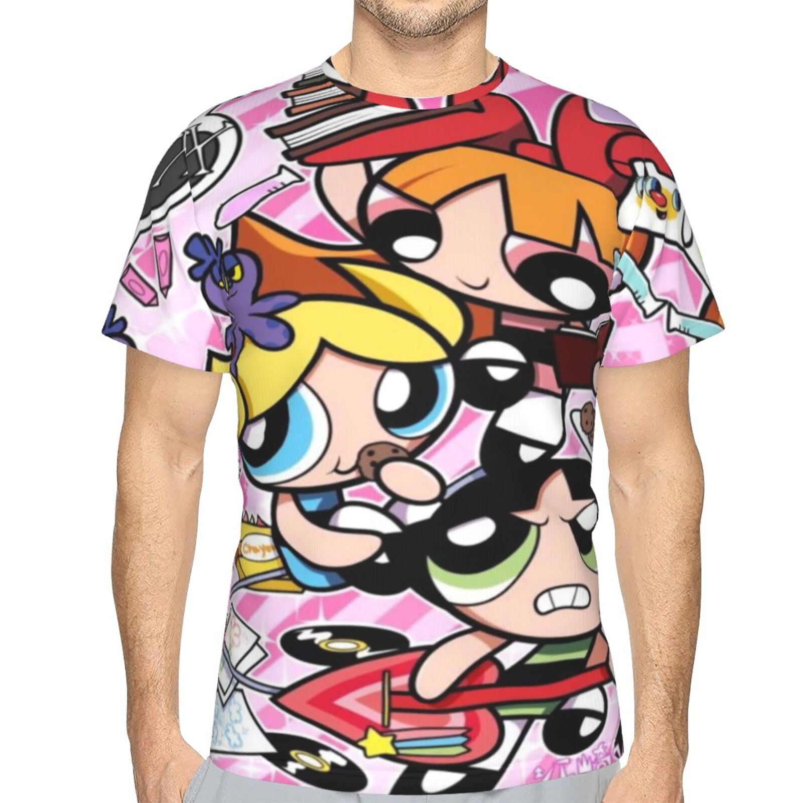 Men Women Powerpuff Girls Shirts Short Sleeve Cosplay Adults Anime T ...