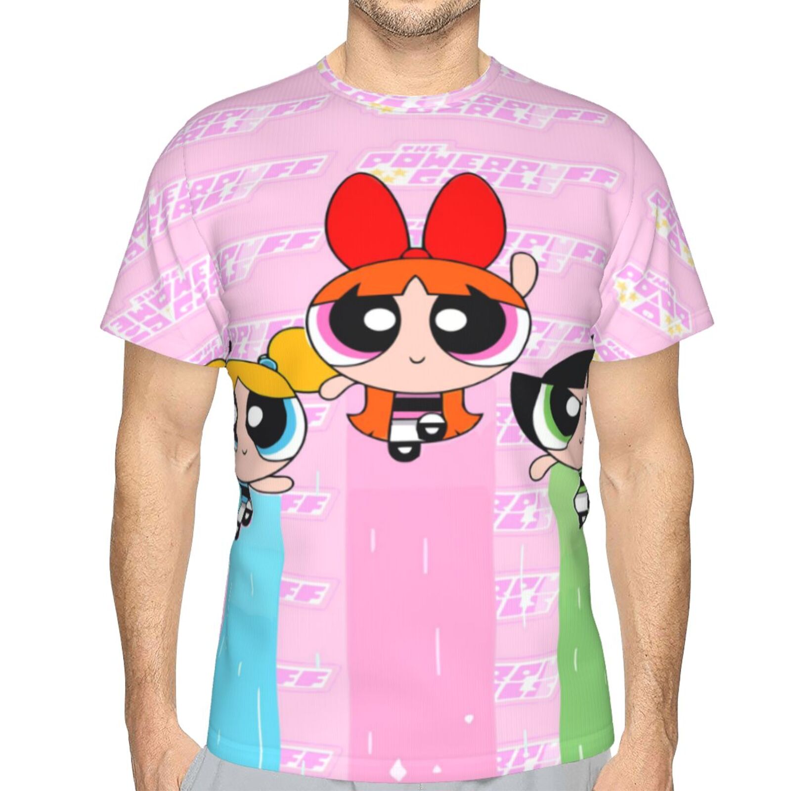 Men Women Powerpuff Girls Shirts Short Sleeve Cosplay Adults Anime T ...