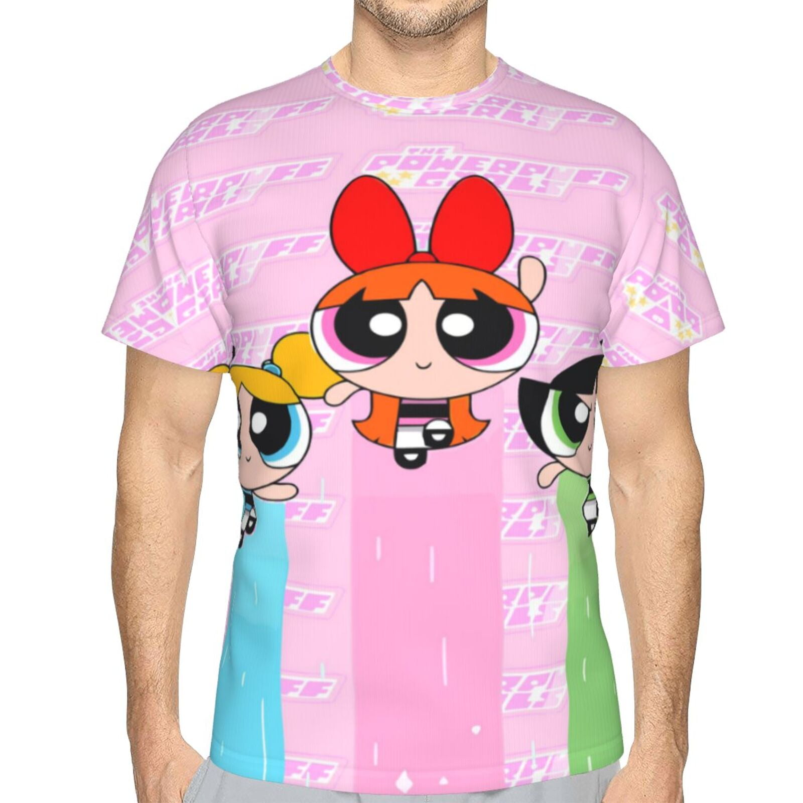 Men Women Powerpuff Girls Shirts Short Sleeve Cosplay Adults Anime T ...