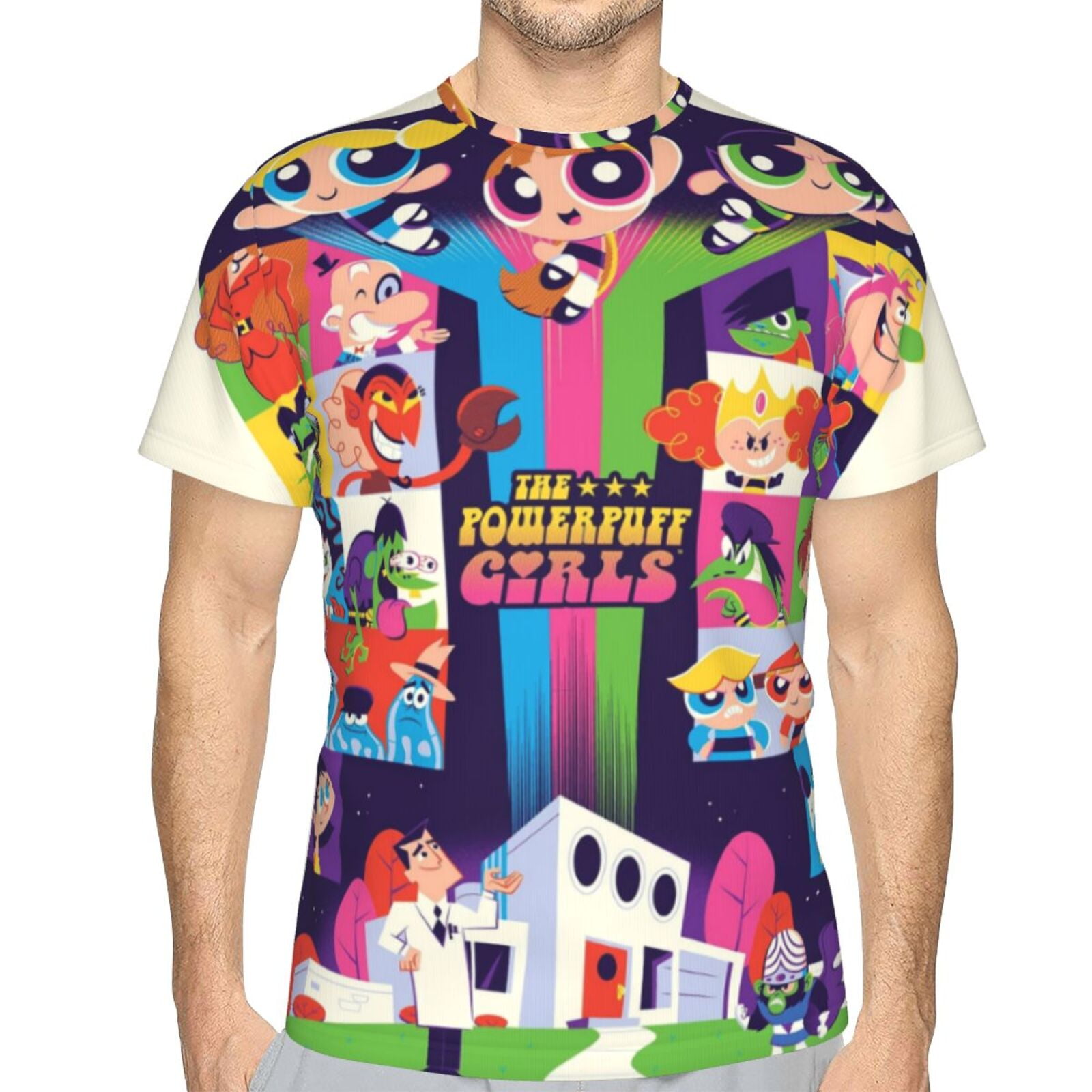 Men Women Powerpuff Girls Shirts Short Sleeve Cosplay Adults Anime T ...