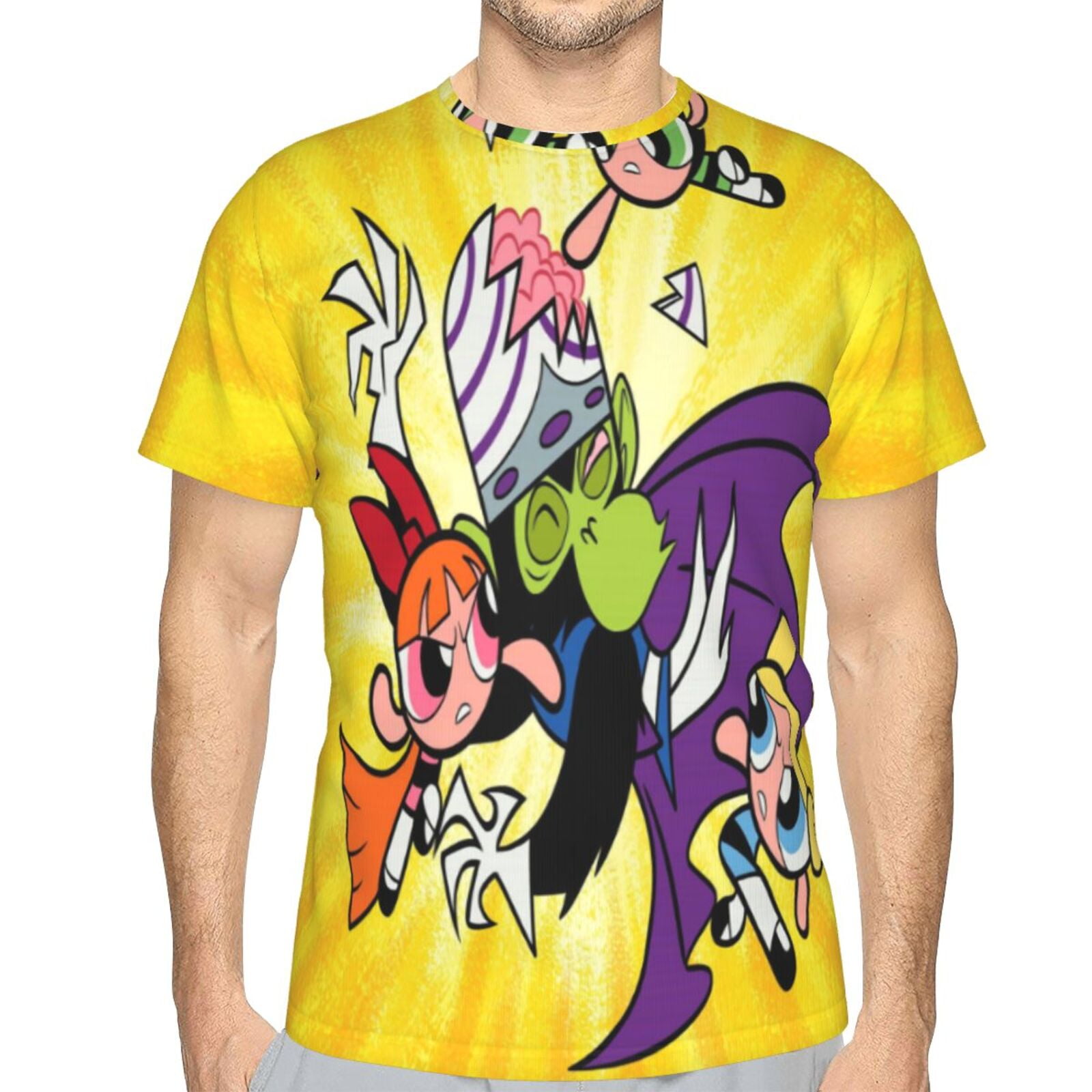 Men Women Powerpuff Girls Shirts Short Sleeve Cosplay Adults Anime T ...