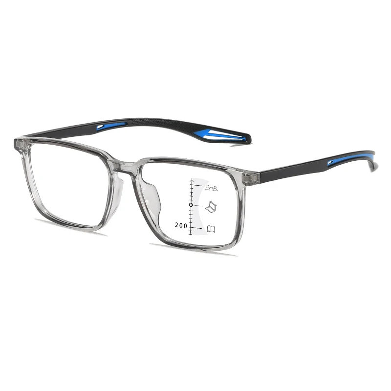 Men Women Progressive Multifocal Reading Glasses Anti-blue Light TR90 ...