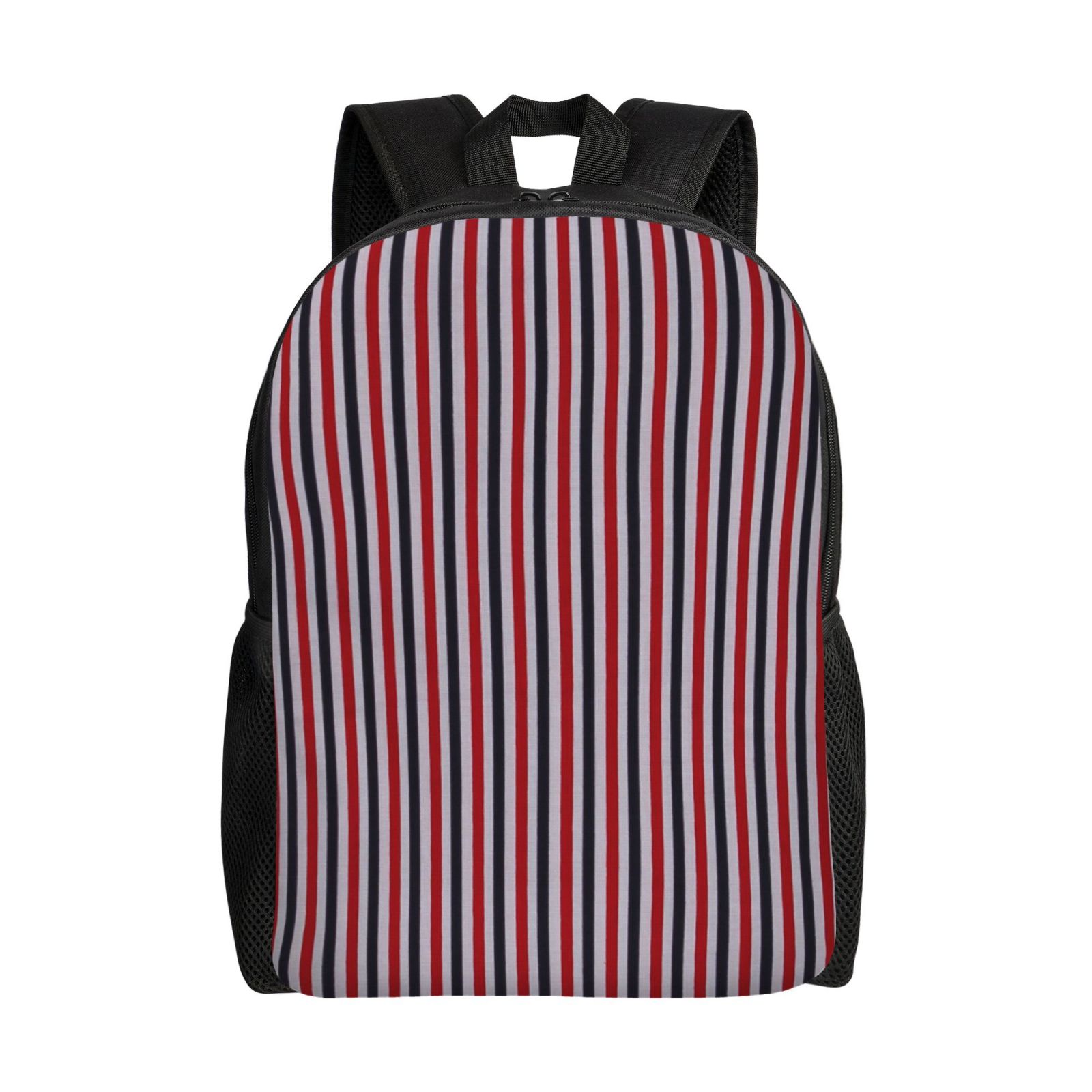 Men Women Red White And Blue Striped Laptop Backpack For Outdoor ...