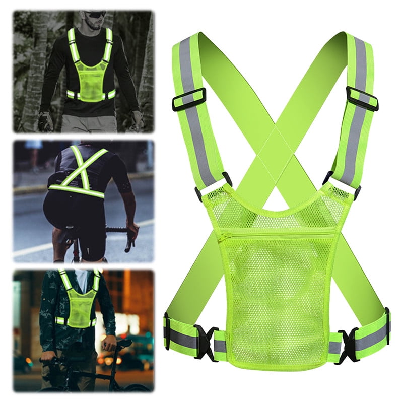Men & Women Reflective Safety Vest Lightweight High Visibility Cycling ...