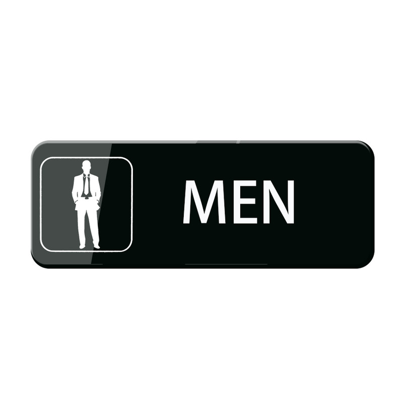 Men and Women Restroom Sign for Business Home, Self-adhesive 9" x 3 ...