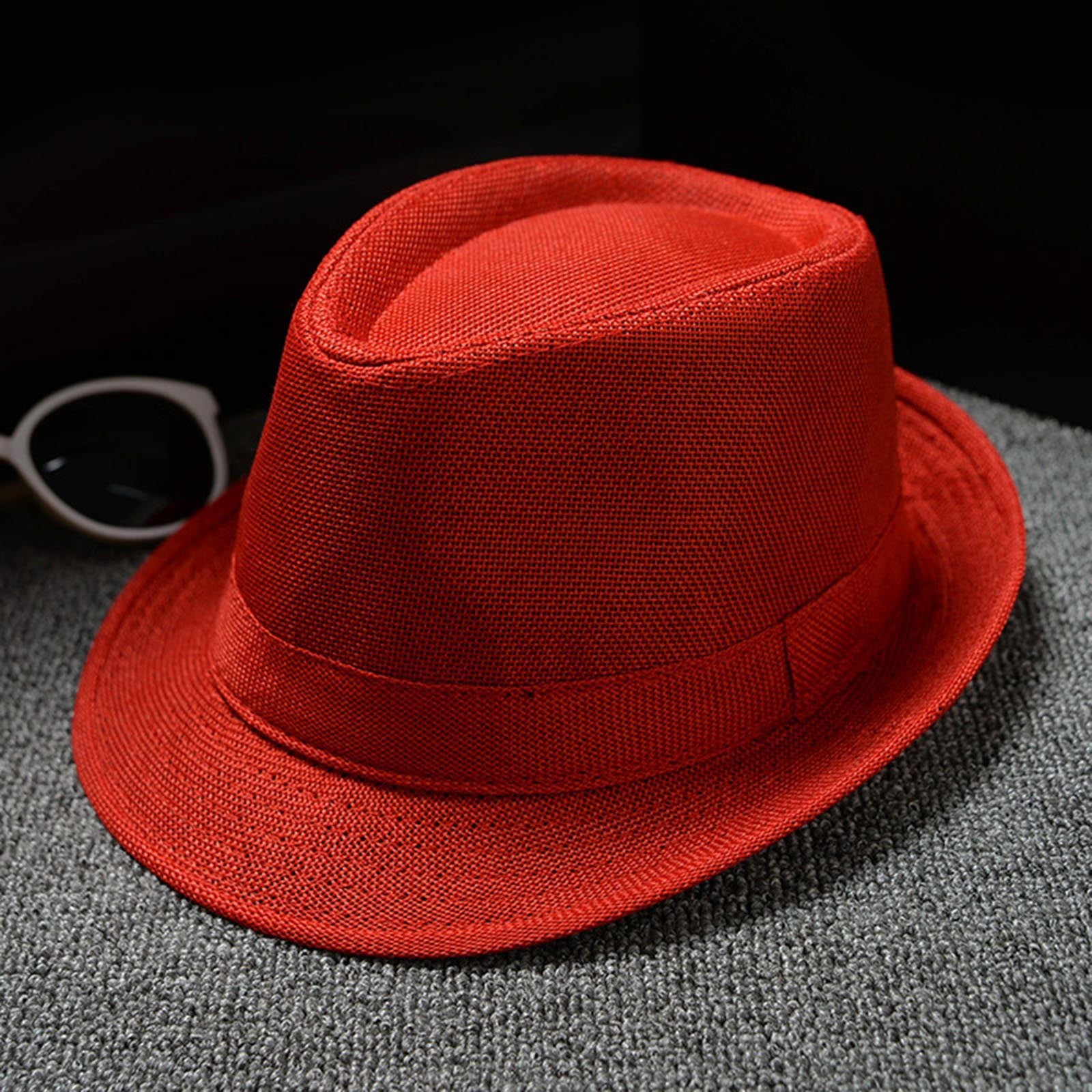 Men And Women Retro Jazz Hat Soild British Sun Hat Travel Sun Hat Fish ...