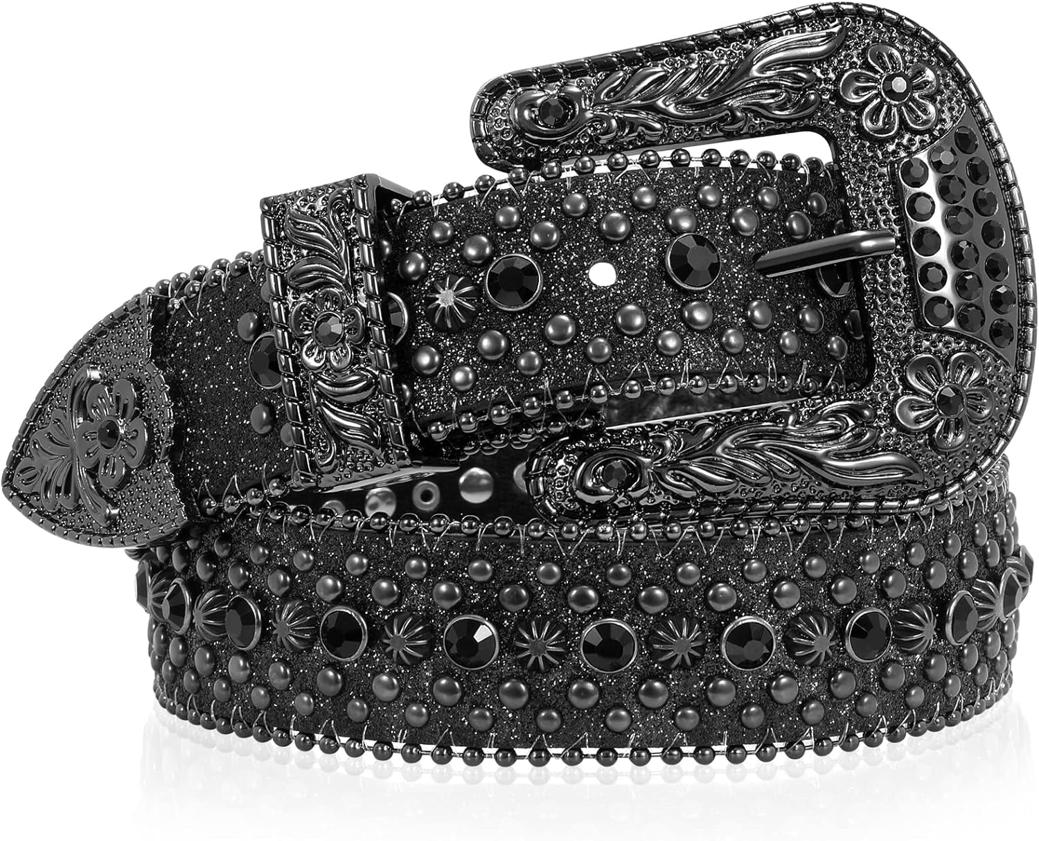 Men Women Rhinestone Belt Western Cowboy Cowgirl Shine Crystal Diamond ...