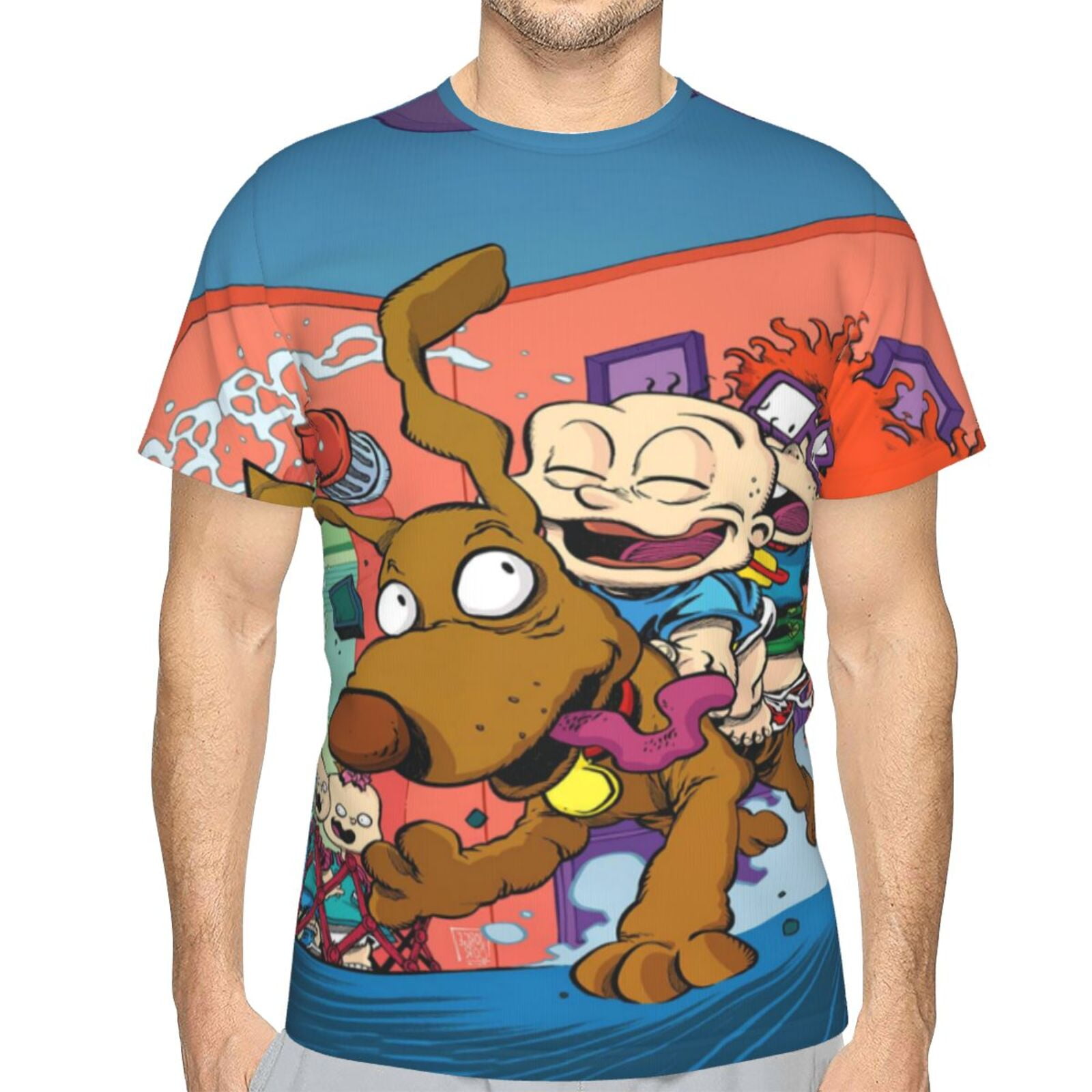 Men Women Rugrats Shirts Short Sleeve Cosplay Adults Anime T-Shirts ...