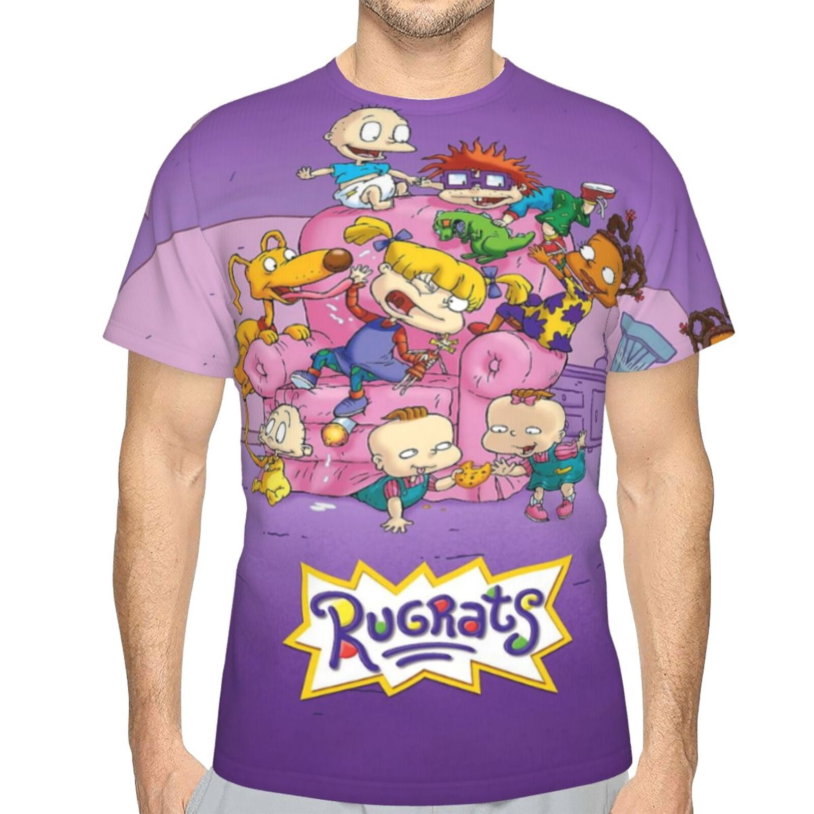 Men Women Rugrats Shirts Short Sleeve Cosplay Adults Anime T-Shirts ...
