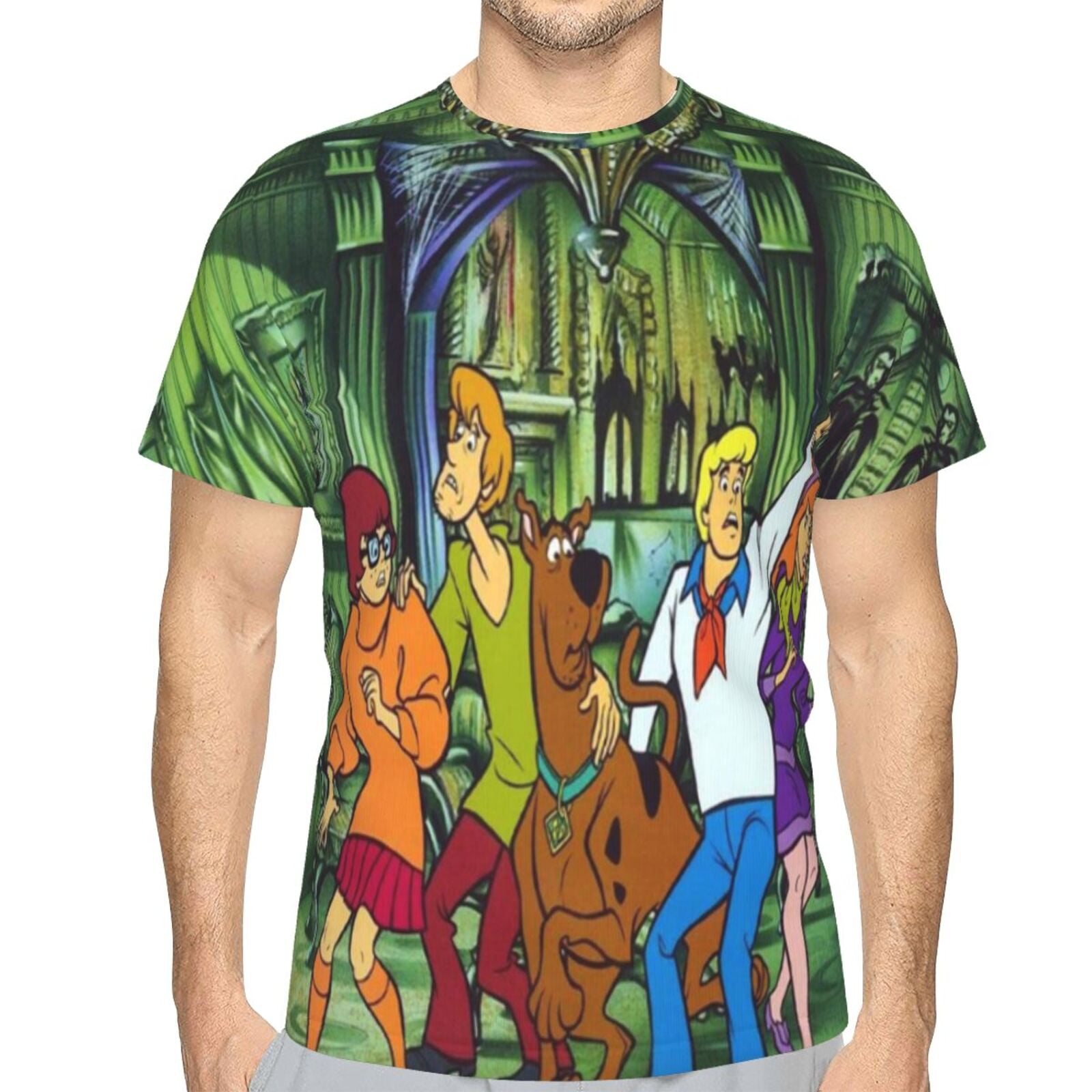 Men Women Scooby Doo Shirts Short Sleeve Cosplay Adults Anime T-Shirts ...