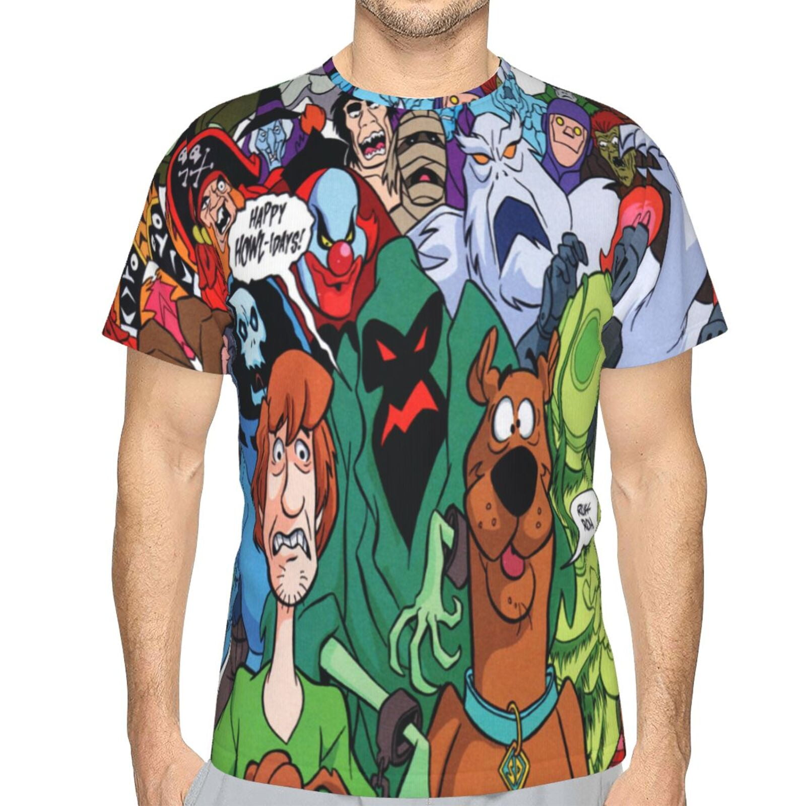 Men Women Scooby Doo Shirts Short Sleeve Cosplay Adults Anime T-Shirts ...
