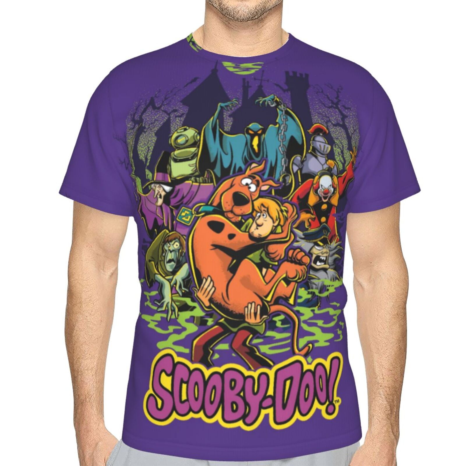 Men Women Scooby Doo Shirts Short Sleeve Cosplay Adults Anime T-Shirts ...