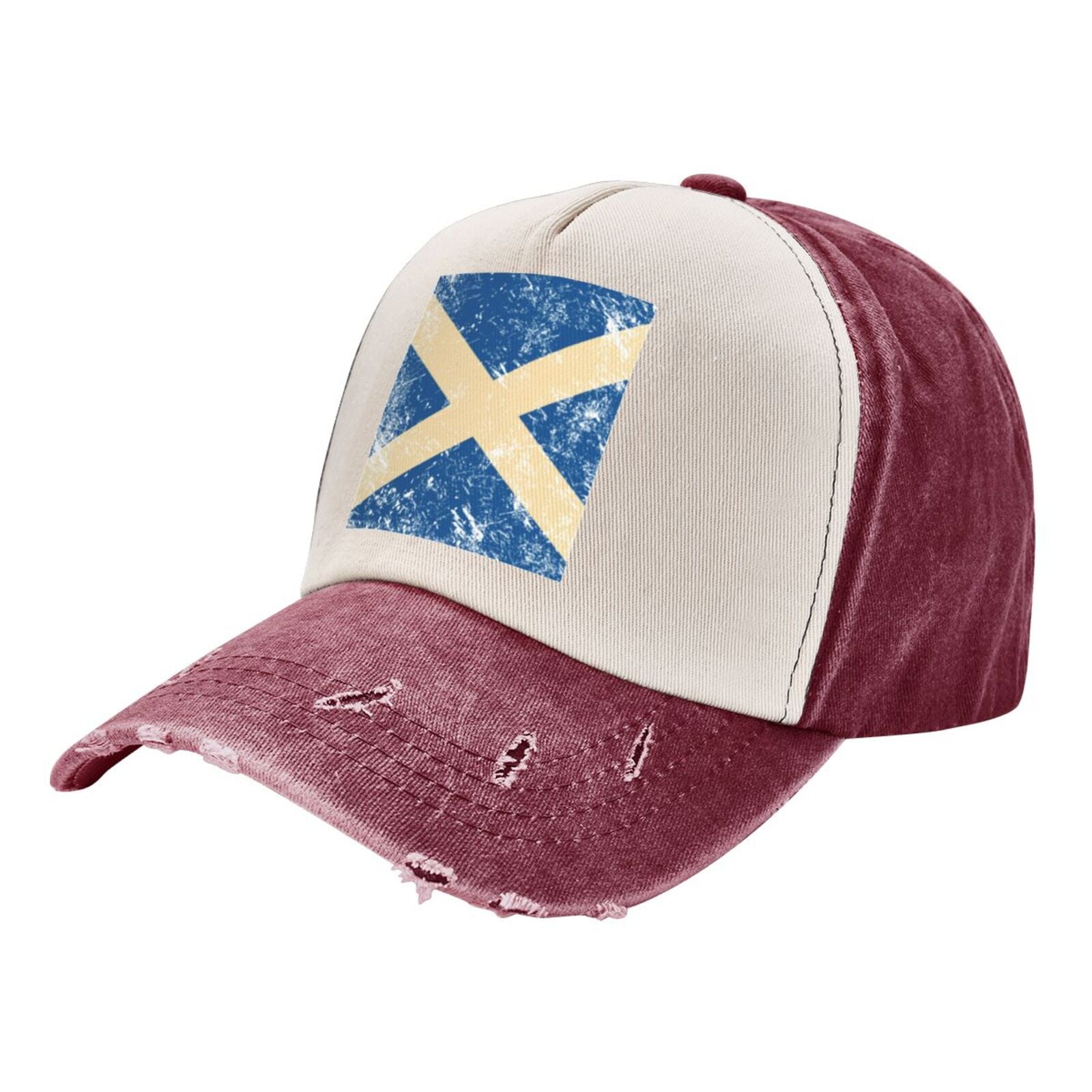 Men Women Scotland Retro Flag Distressed Baseball Cap Vintage Washed ...