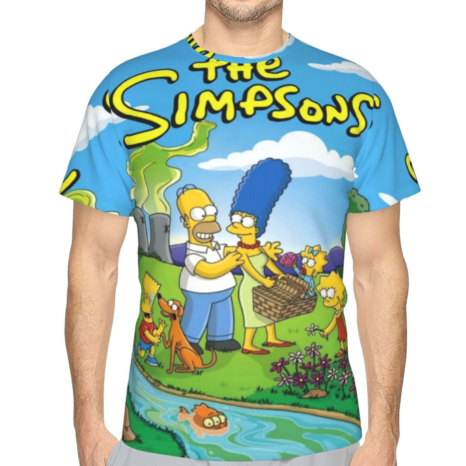 Men Women Simpsons Shirts Short Sleeve Cosplay Adults Anime T-Shirts ...
