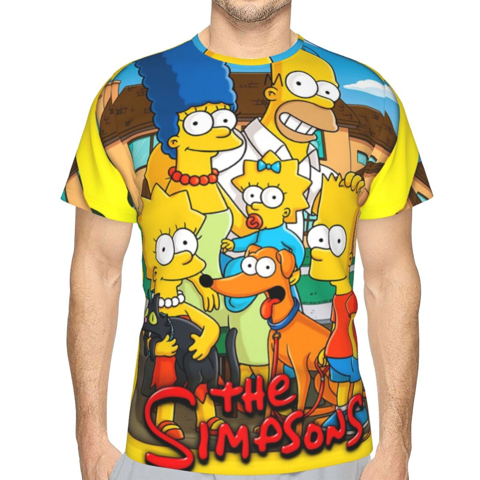 Men Women Simpsons Shirts Short Sleeve Cosplay Adults Anime T-Shirts ...