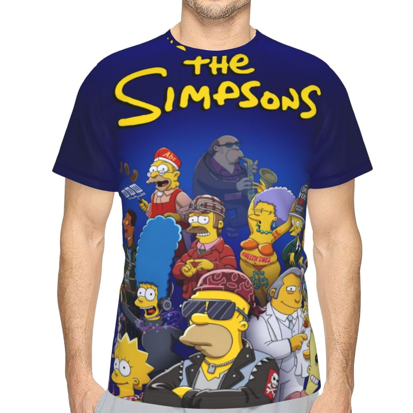 Men Women Simpsons Shirts Short Sleeve Cosplay Adults Anime T-Shirts ...